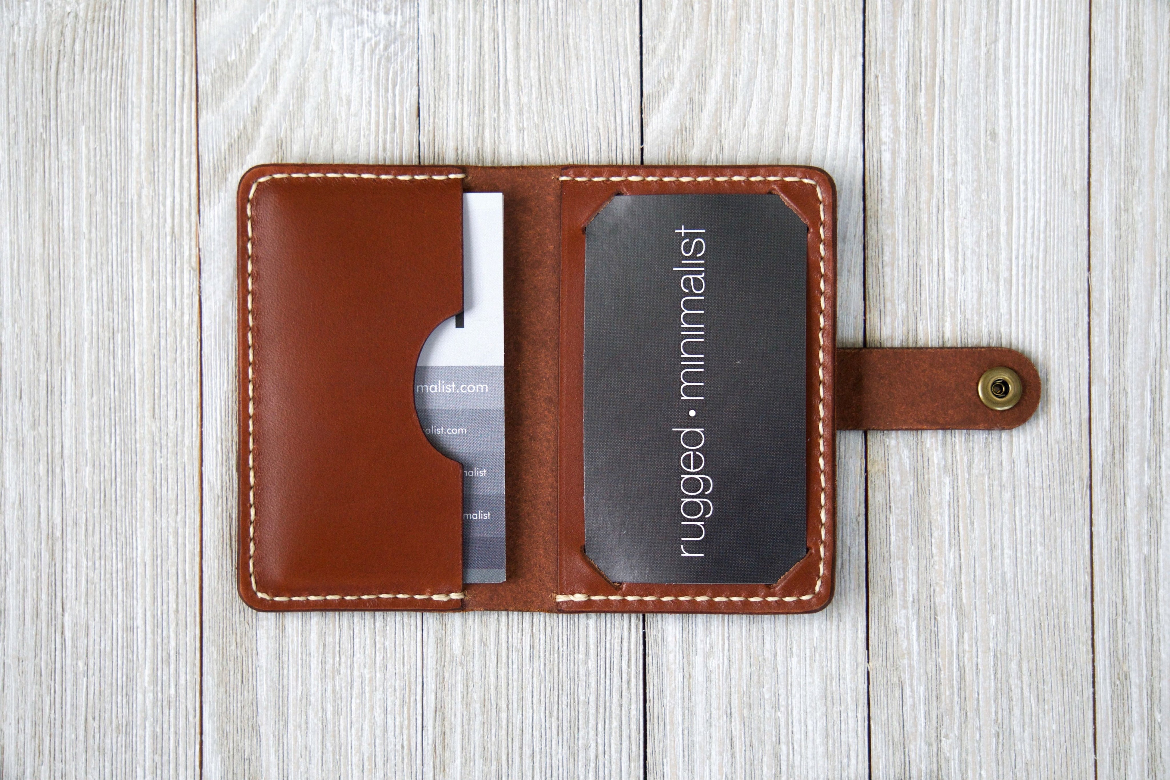 Business Card Wallet In English Tan – Rugged Minimalist