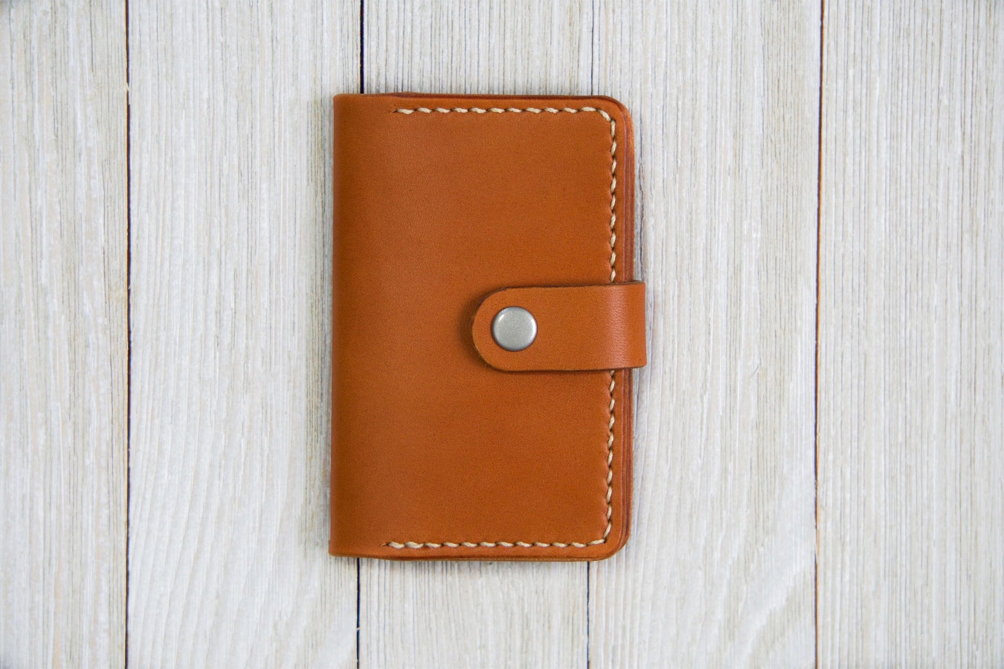 Business Card Wallet In Tan – Rugged Minimalist