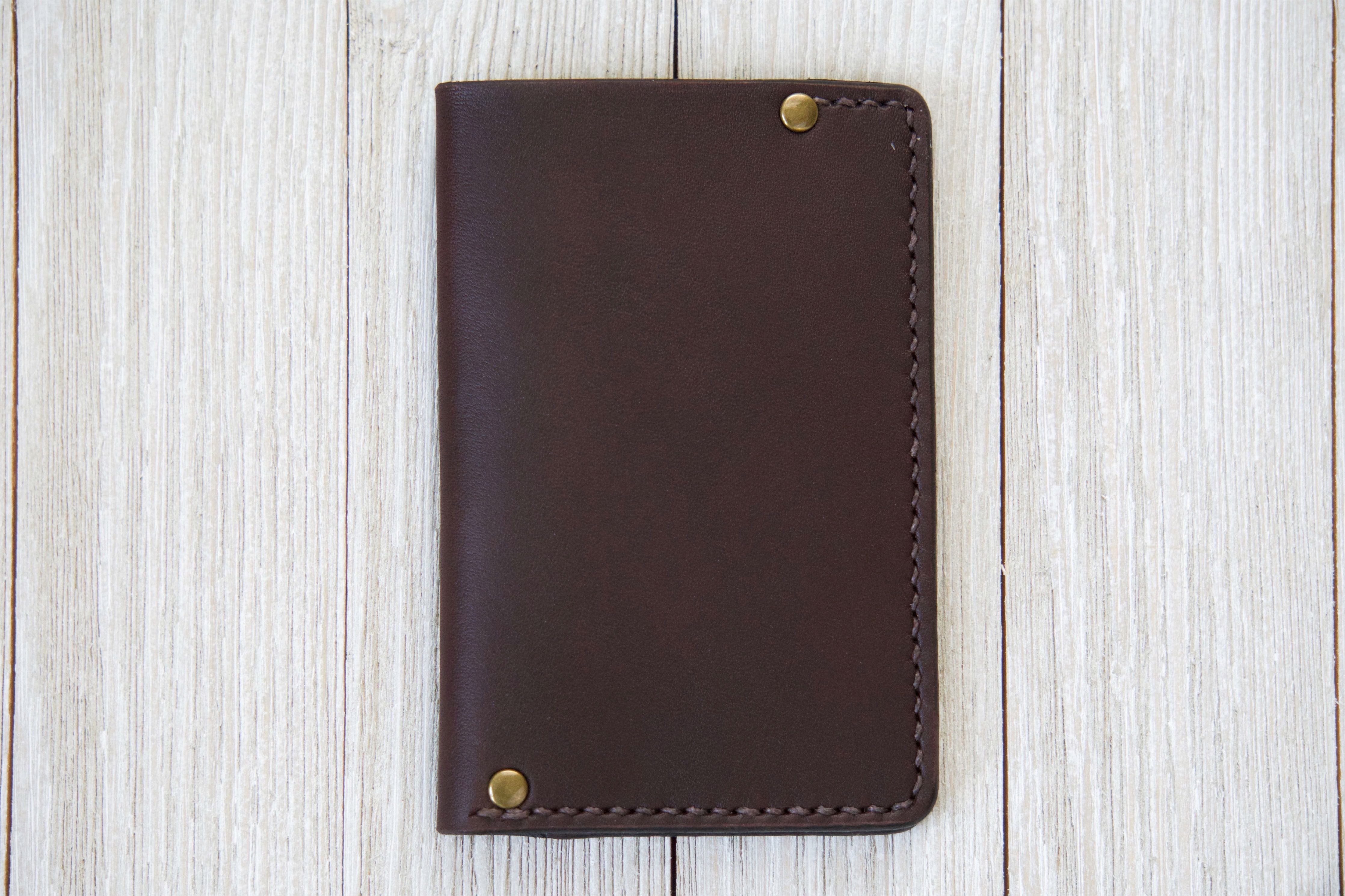 Small Notebook Cover/Wallet In Chocolate – Rugged Minimalist