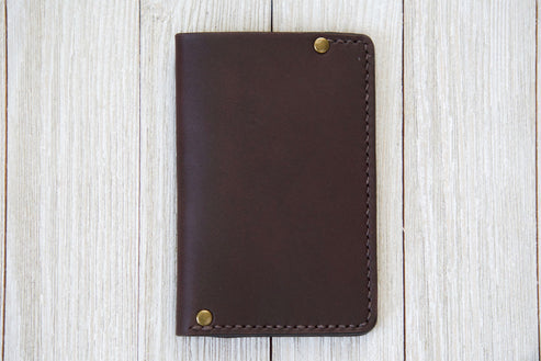 Small Notebook Cover/Wallet In Chocolate – Rugged Minimalist