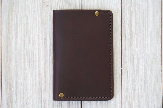 Small Notebook Cover/Wallet In Chocolate – Rugged Minimalist
