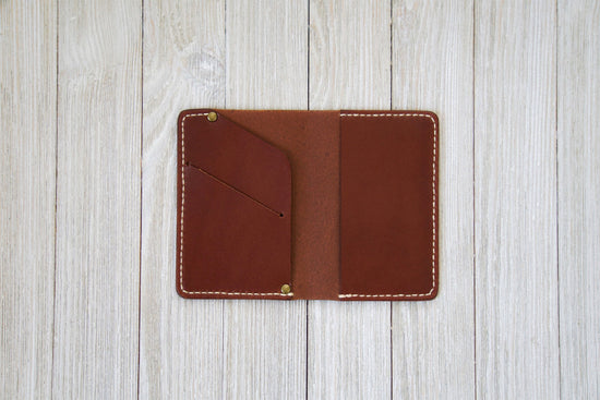 Small Notebook Cover/Wallet In English Tan – Rugged Minimalist