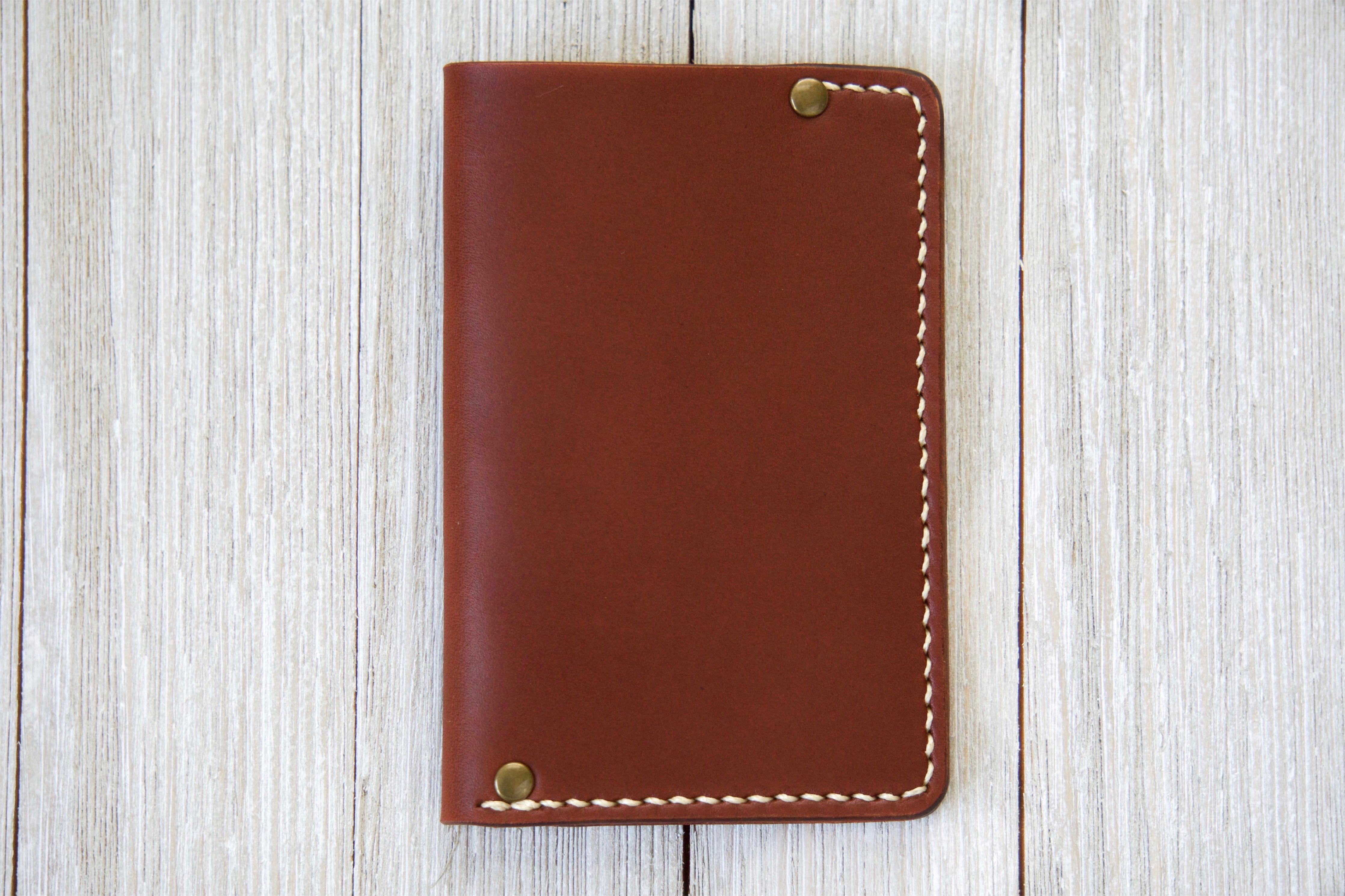 Small Notebook Cover/Wallet In English Tan – Rugged Minimalist
