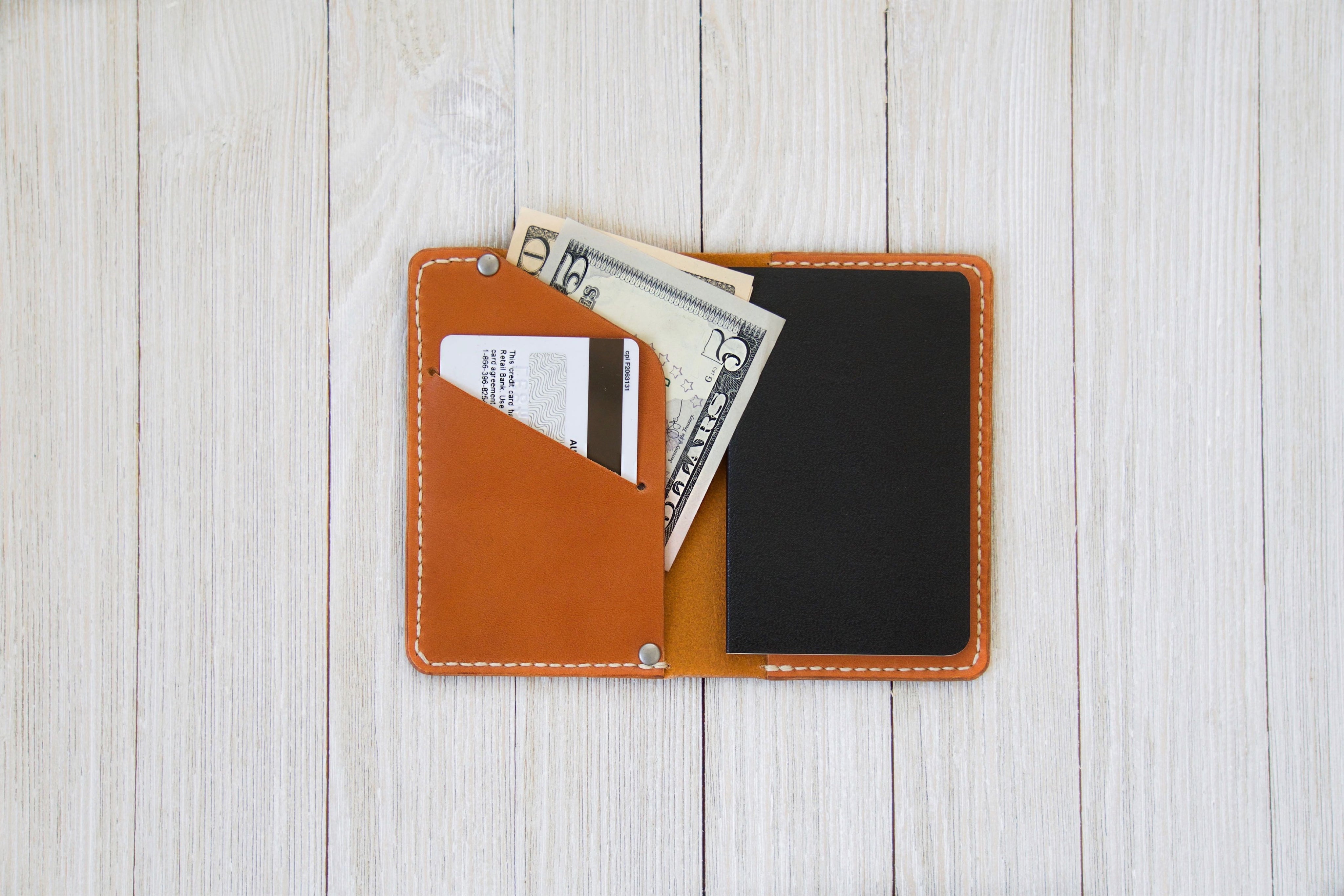 Small Notebook Cover/Wallet In Tan – Rugged Minimalist