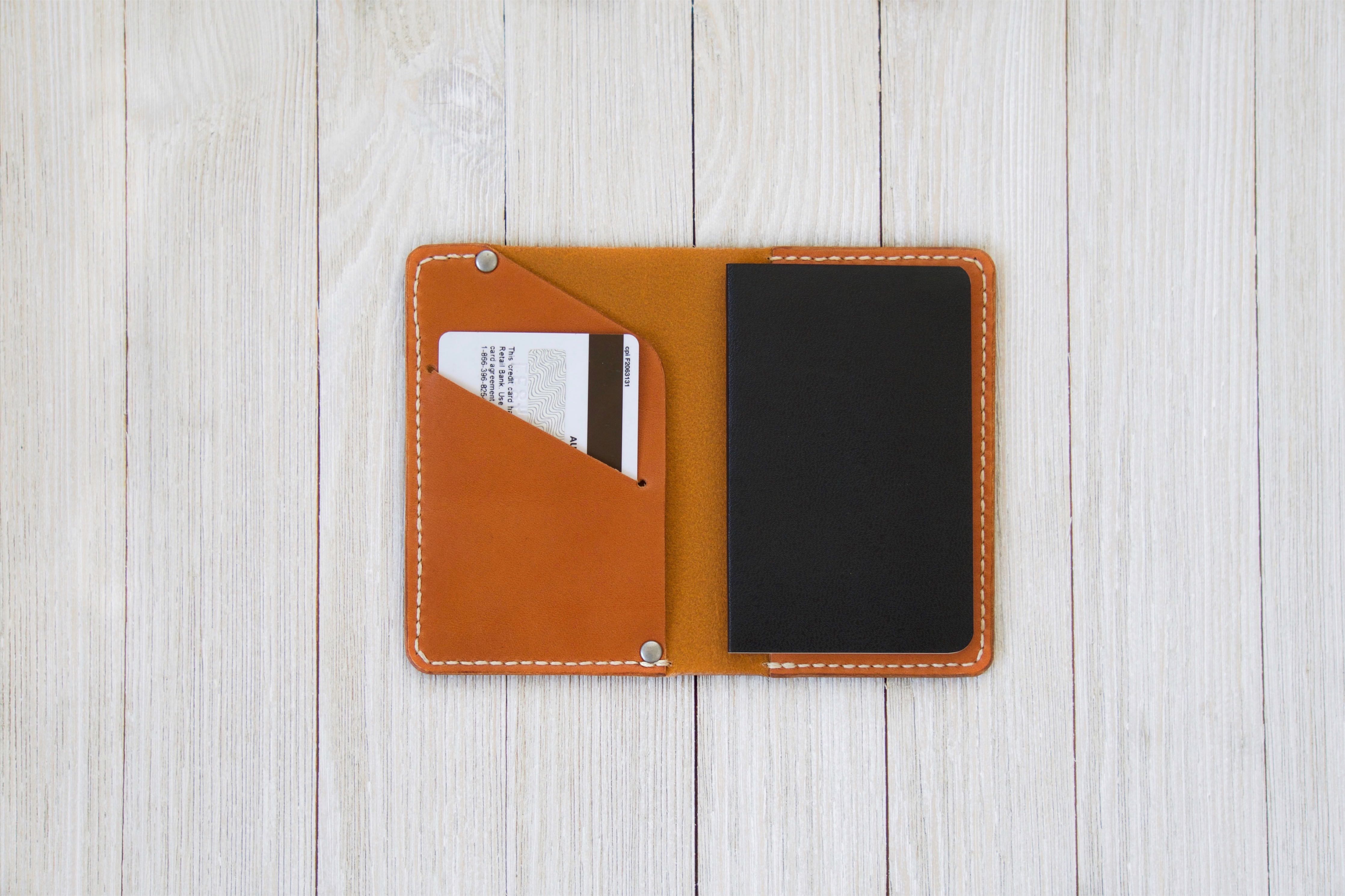 Small Notebook Cover/Wallet In Tan – Rugged Minimalist