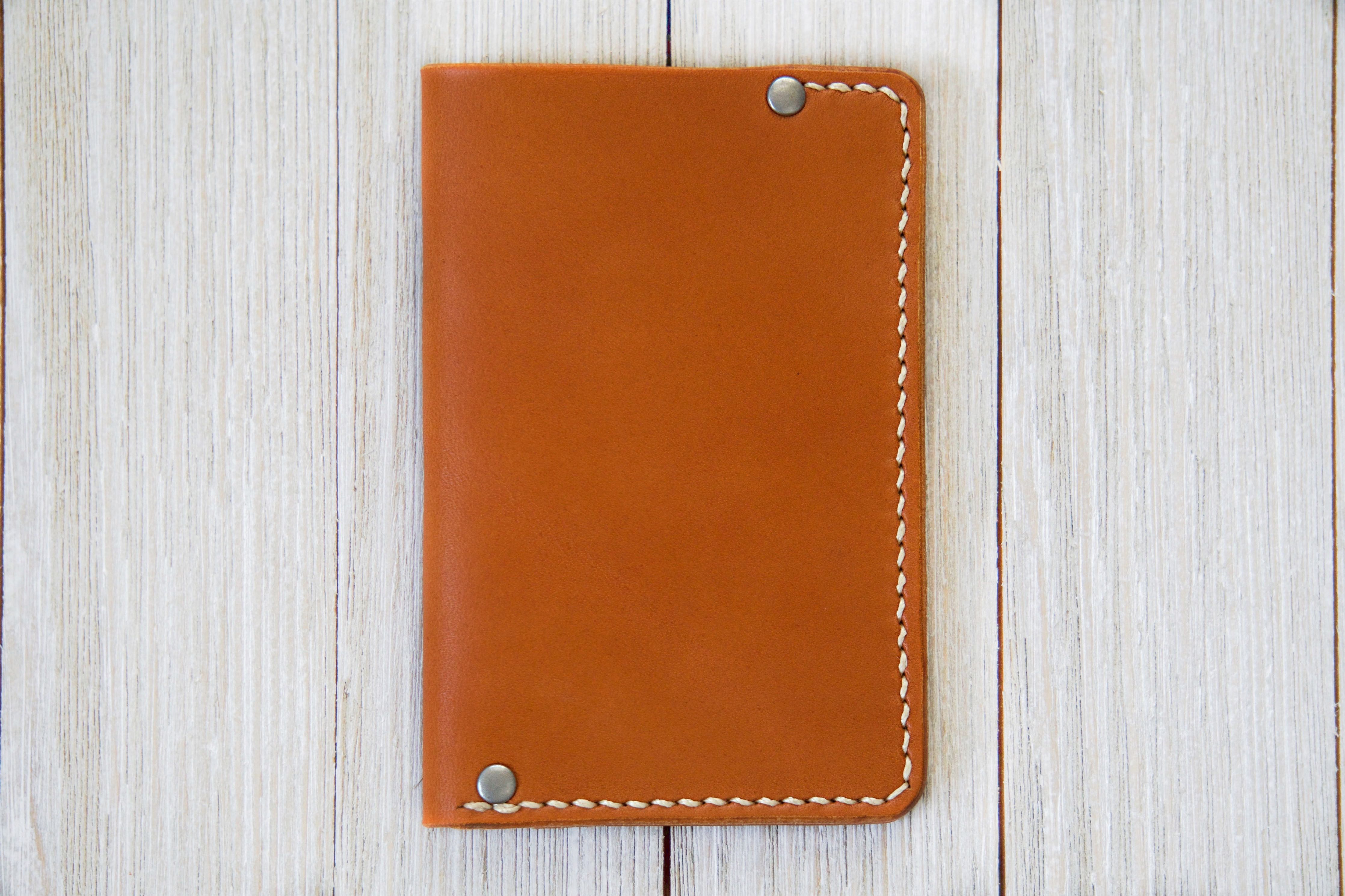 Small Notebook Cover/Wallet In Tan – Rugged Minimalist